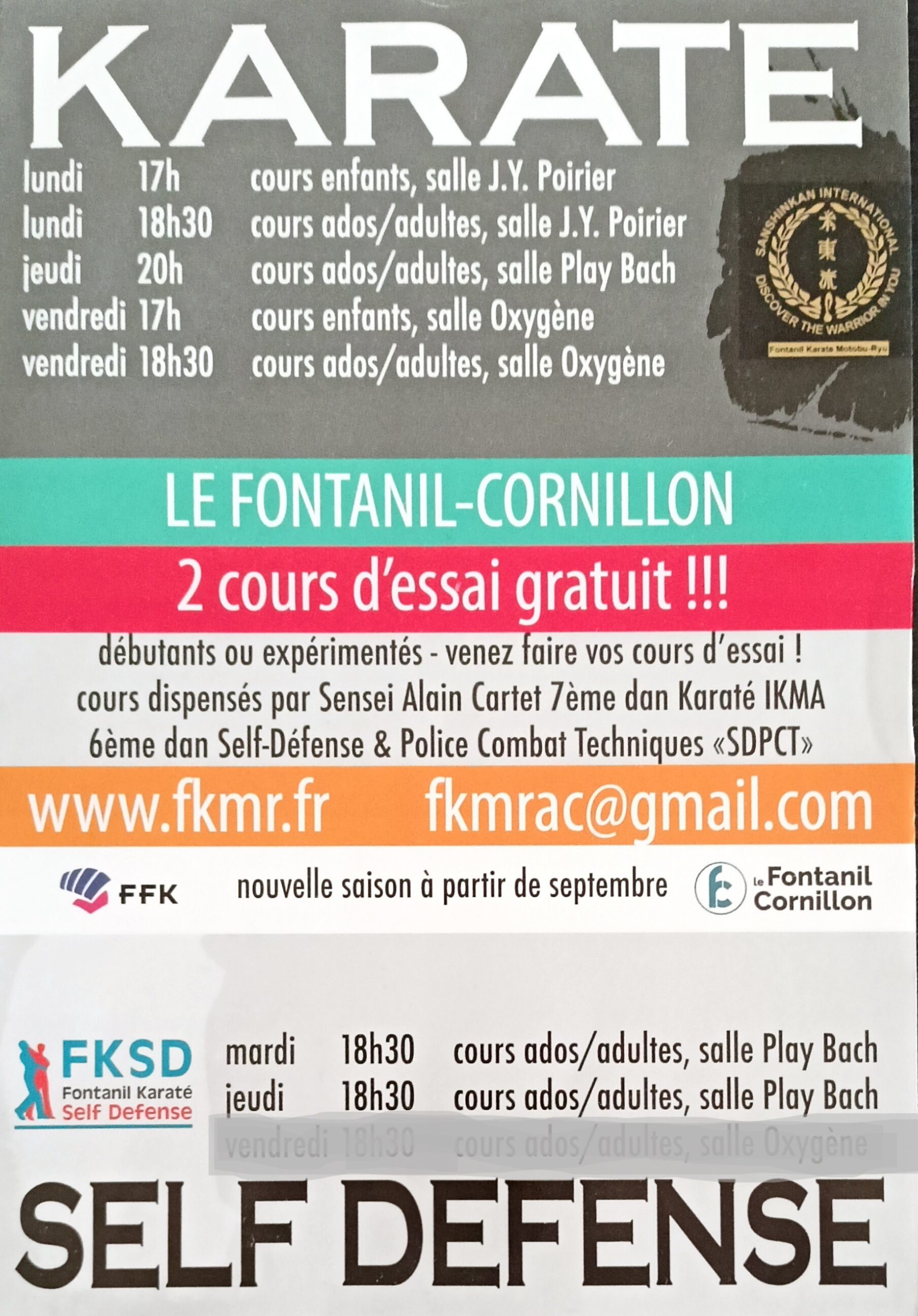 Cours Karaté & Self-défense - FKMR & FKSD